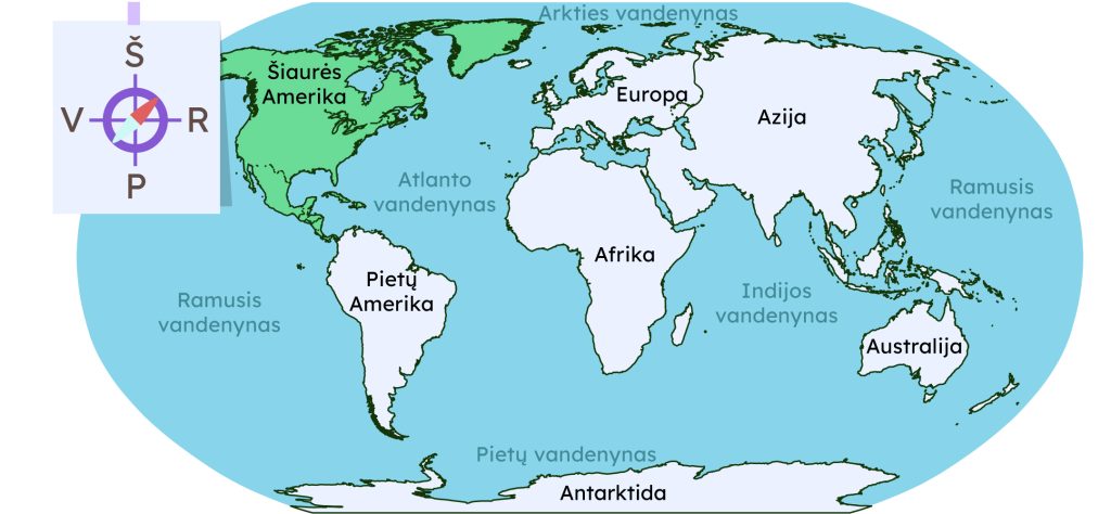 Šiaurės Amerika | Visuomeniniai mokslai | 1-4 kl.